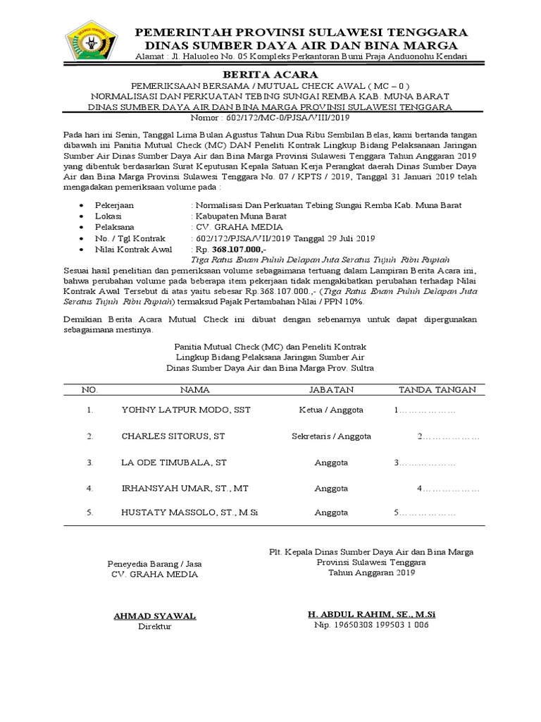Berita Acara MC - 0 Remba Amandemen | PDF