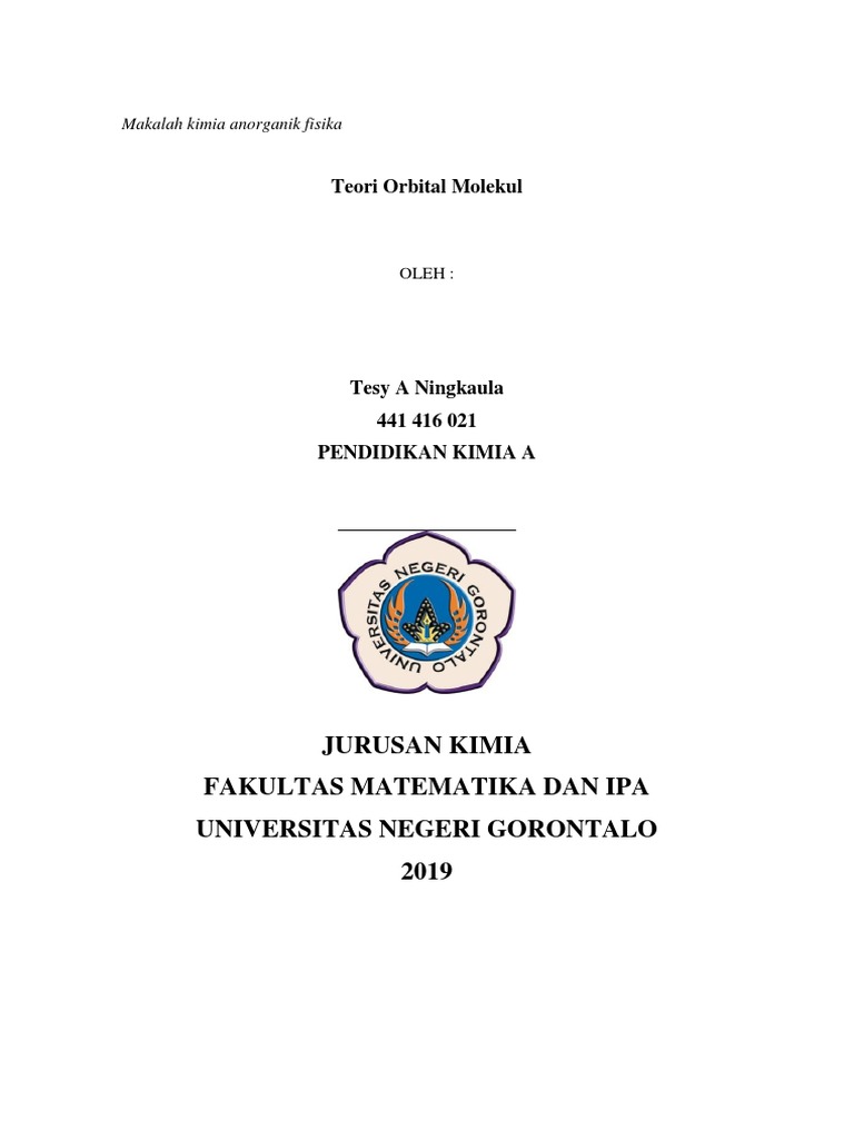 Makalah Kimia Anorganik Fisika Teori Orb | PDF