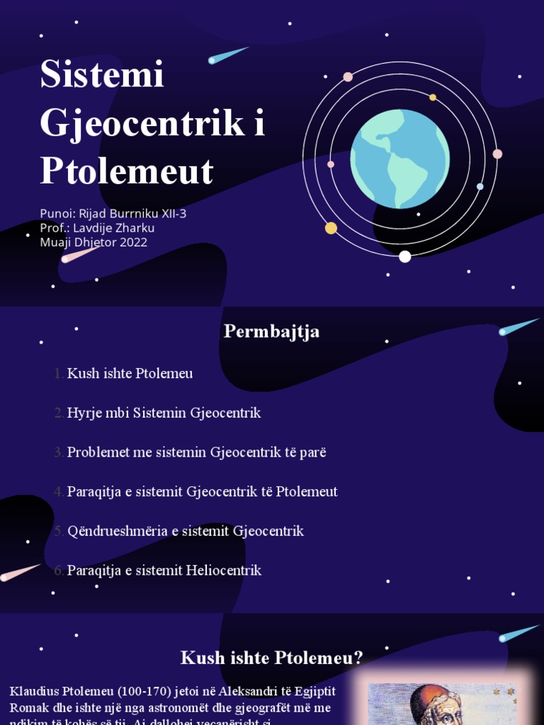 Sistemi Gjeocentrik i Ptolemeut | PDF