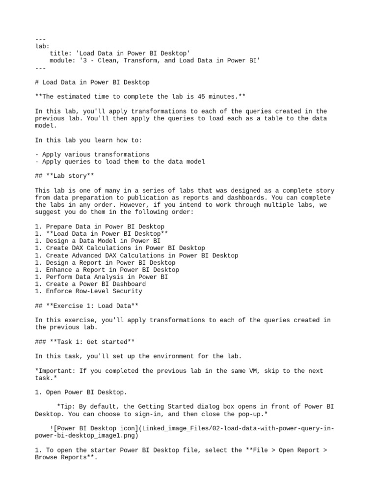 Power BI Desktop Data Loading Guide | PDF | Computer File | Icon (Computing)