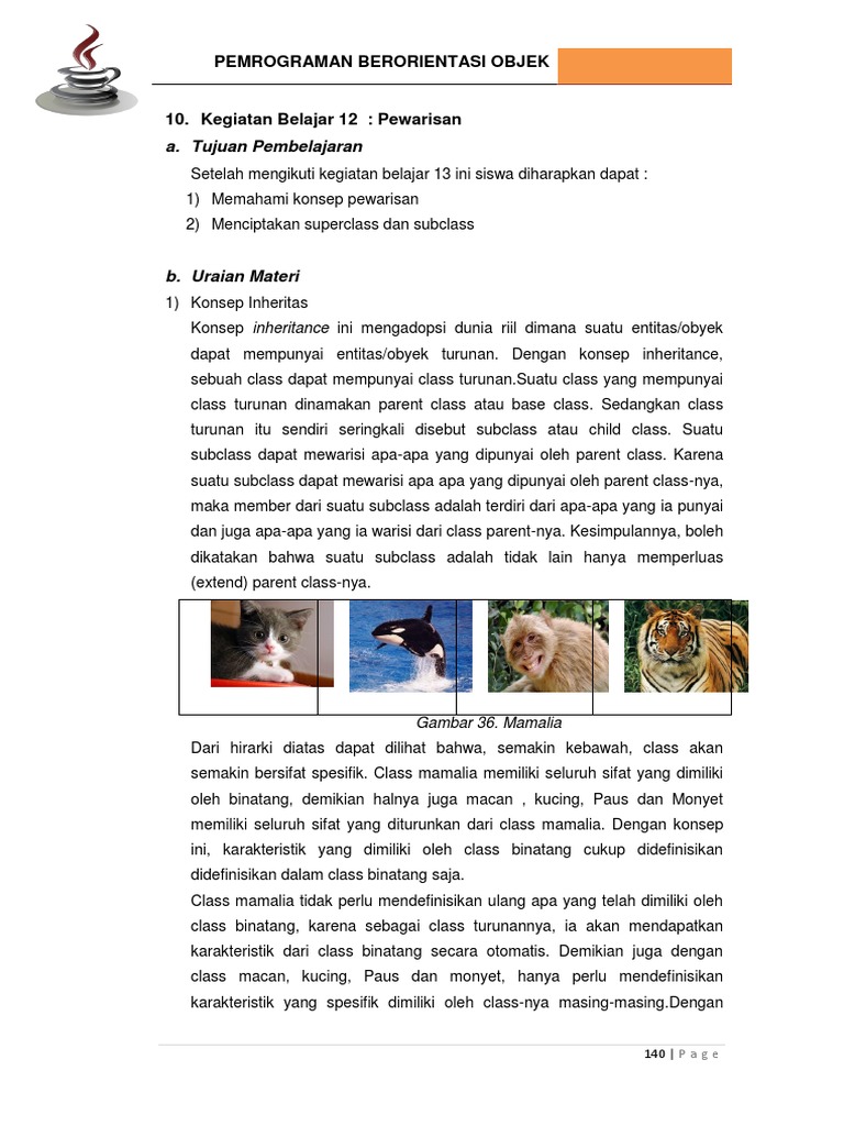 Konsep Pewarisan dalam OOP | PDF | Komputer