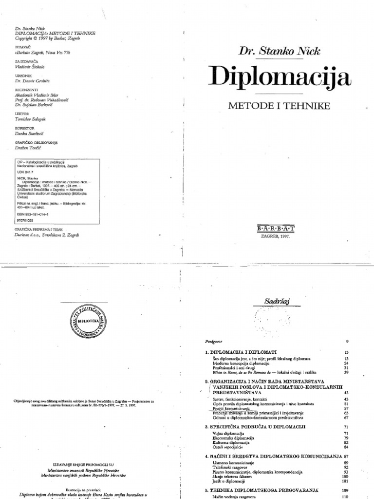 Diplomacija Stanko Nick Cijela | PDF