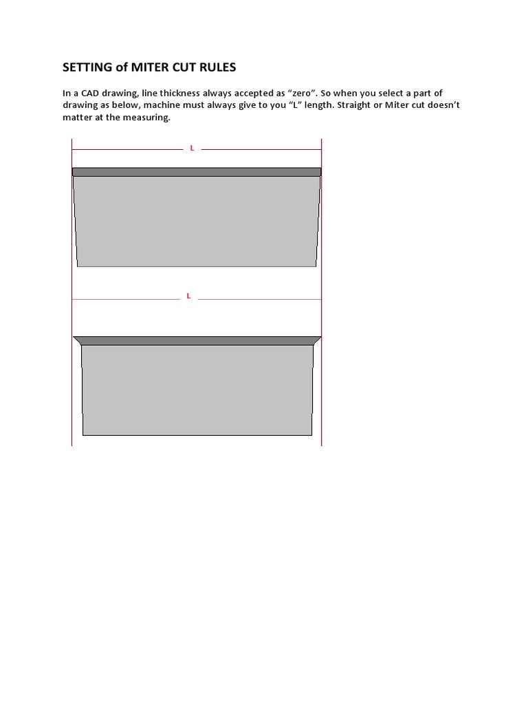 SETTING of MITER CUT RULES | PDF