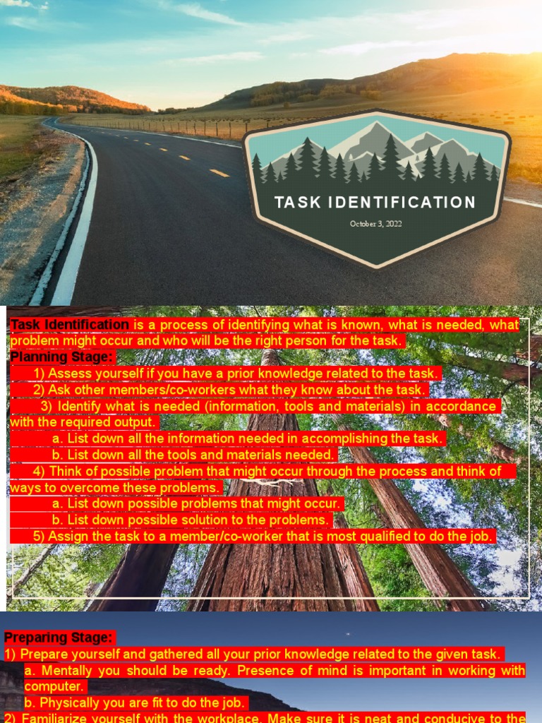 TASK IDENTIFICATION | PDF