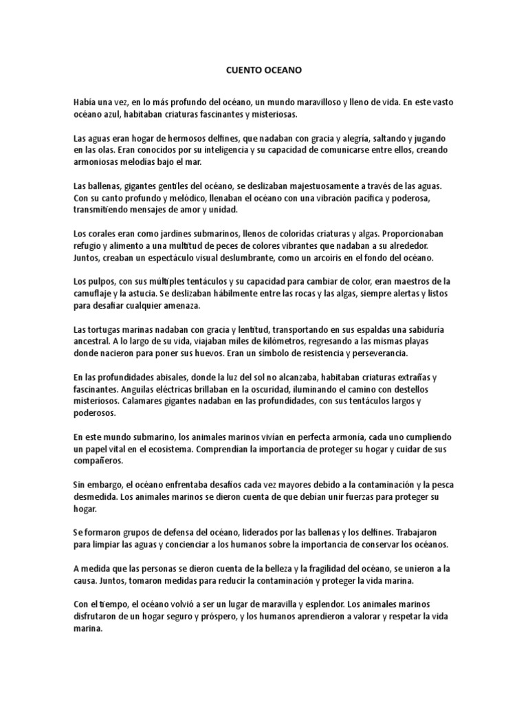 Cuento Oceano | PDF