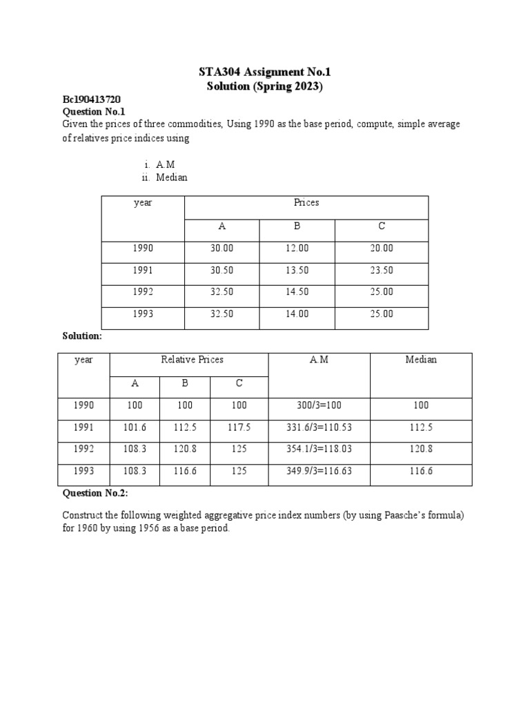 Spring 2023_STA304_1 | PDF