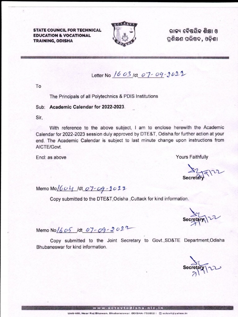 Diploma Academic Calendar 2022 2023 | PDF