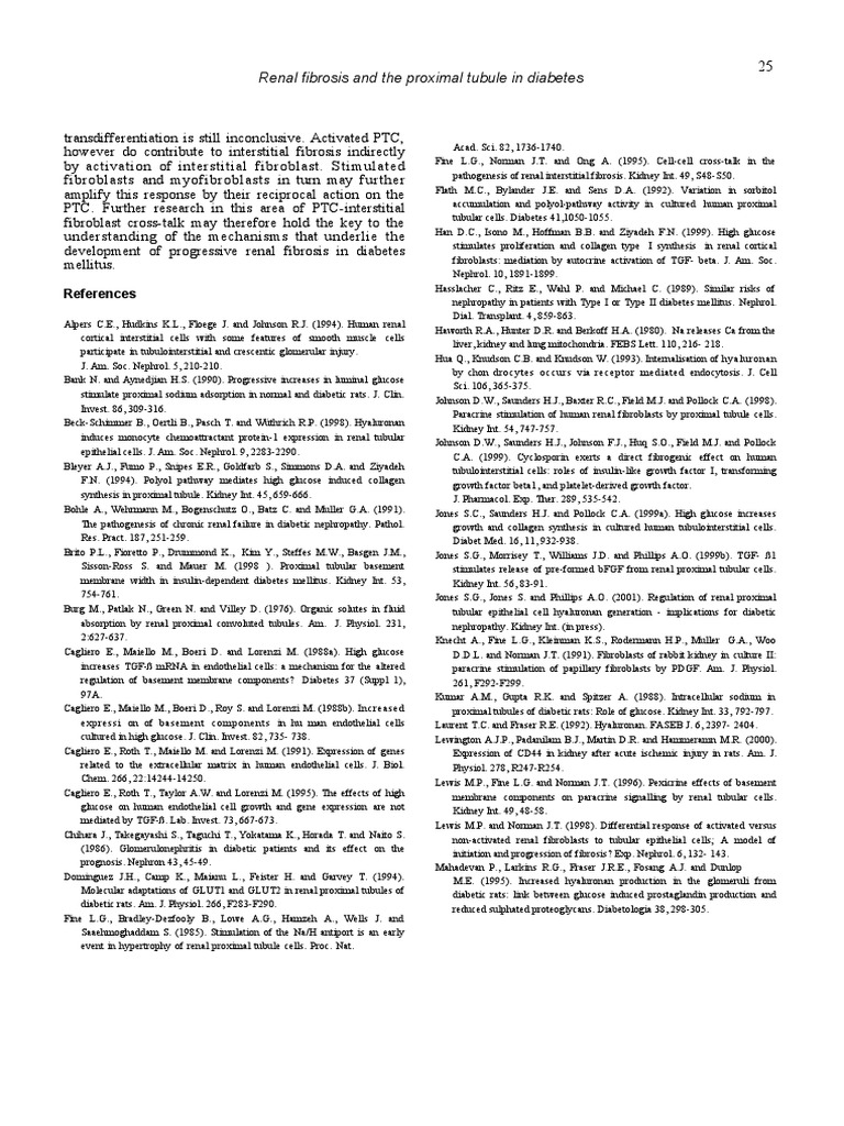 Diabetic Nephropathy The Central Role of | PDF | Social Science Diabetic Nephropathy The Central Role of | PDF | Social Science