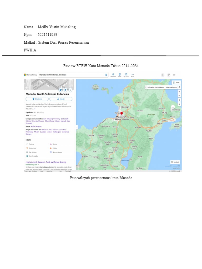 RTRW Kota Manado | PDF