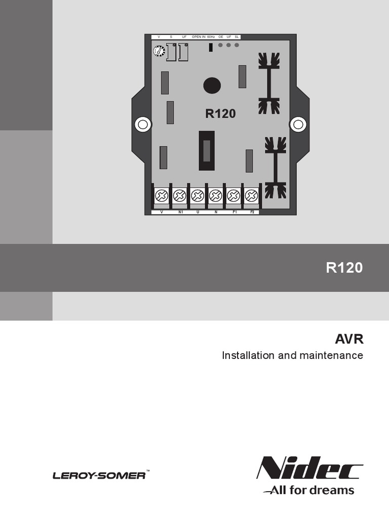 Avr Leroy Sommer R120 | PDF | Alternating Current | Electric Generator