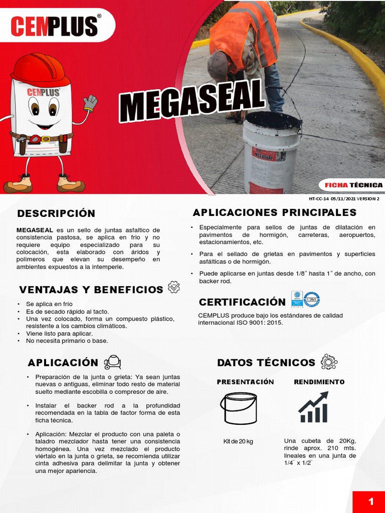 Megaseal 1 | PDF | Hormigón