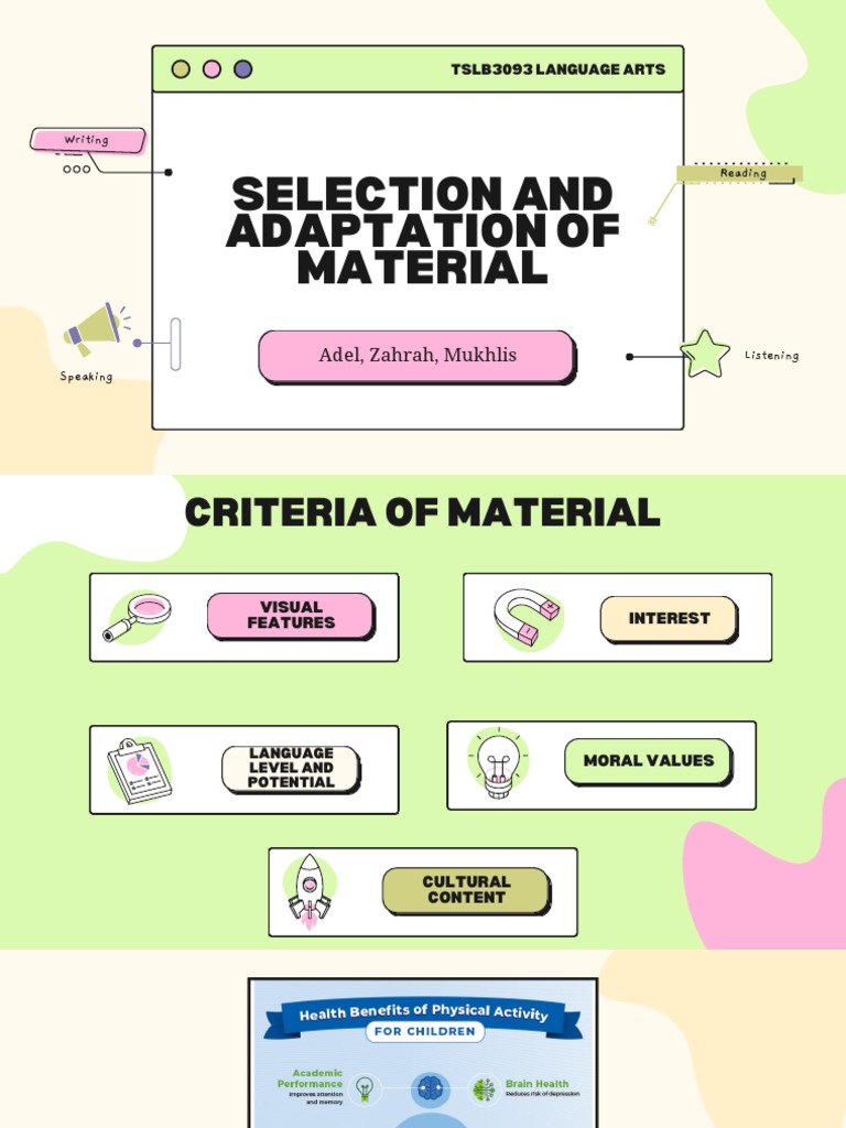 Selection and Adaptation of Material | PDF | Chronic Condition | Health Care