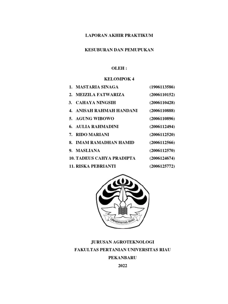Laporan Akhir Praktikum Kespem Kelompok 4 | PDF | Griya & Taman | Teknologi & Rekayasa