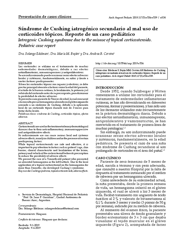 Caso Clínico Síndrome de Cushing | PDF | Corticosteroides | Medicina ...