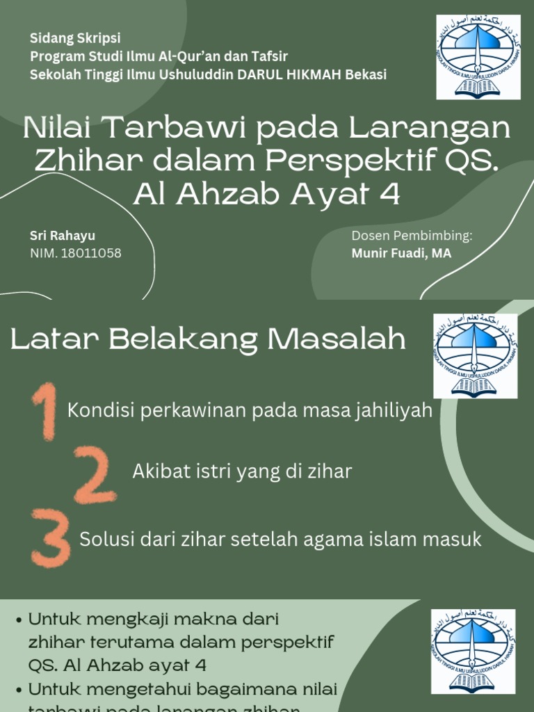 Sidang Skripsi - Sri Rahayu - 18011058 | PDF