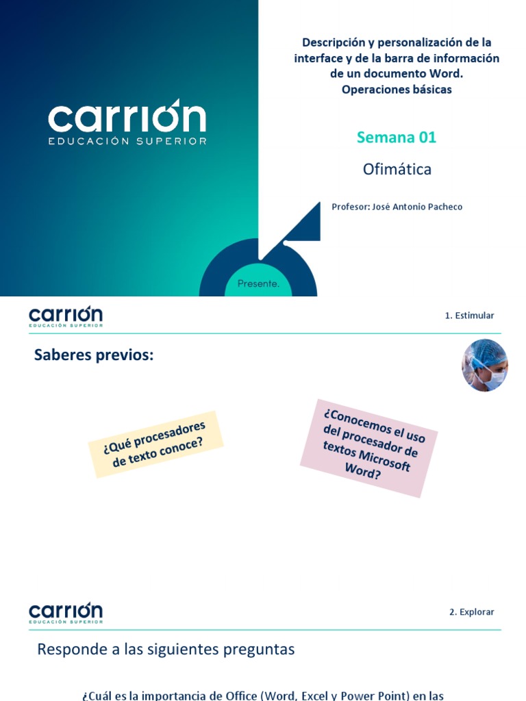 Semana 1 INTRODUCCION | PDF | Microsoft Word | Microsoft Office