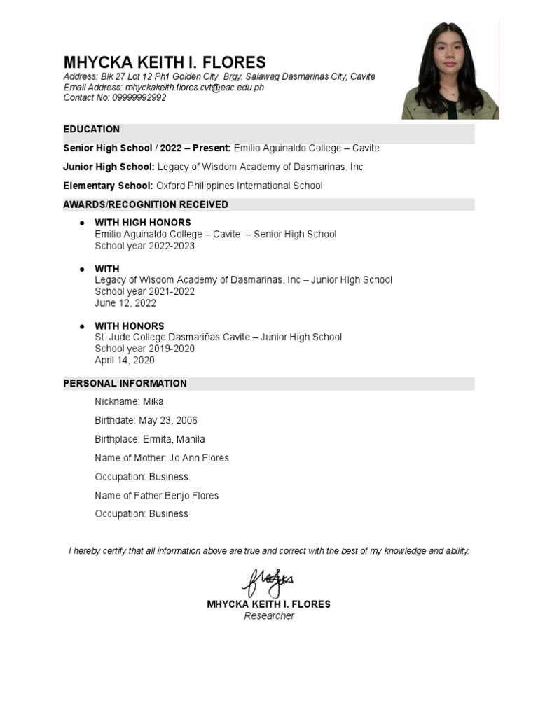 CV Format | PDF | Sports & Recreation