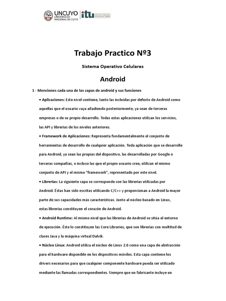 TP3 Resuelto | PDF | Android (sistema operativo) | Aplicación movil