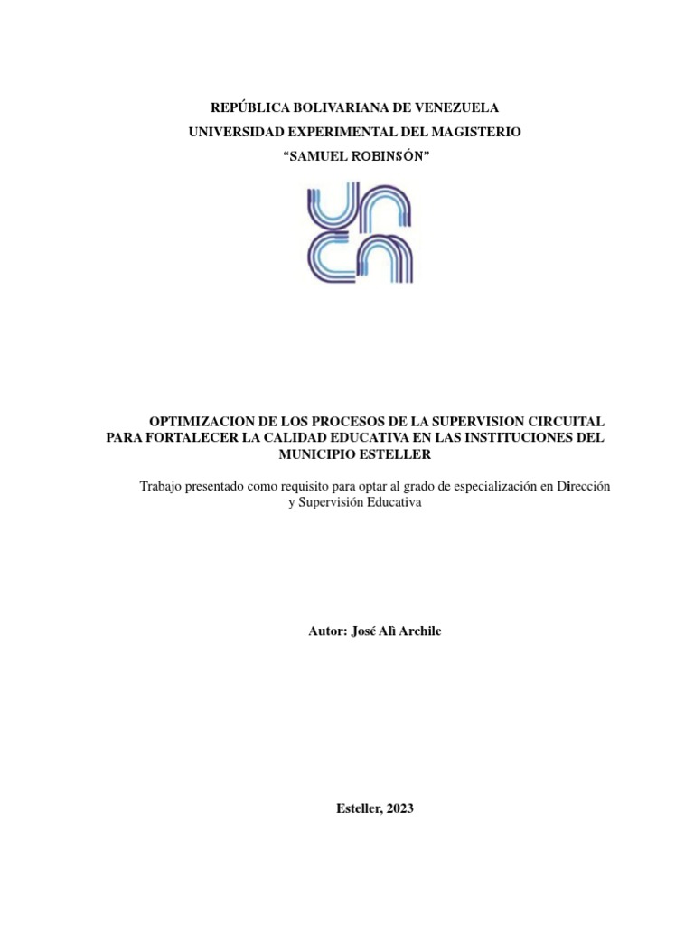 Teg Jose Ali Archile v-15492429 Corregido | PDF | Enseñando | Evaluación