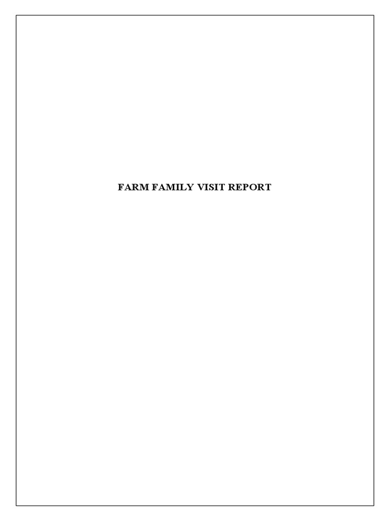 Farm Famil Vist Report - Group 01 | PDF | Career & Growth