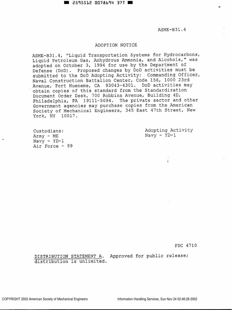 Asme B31.4 | PDF