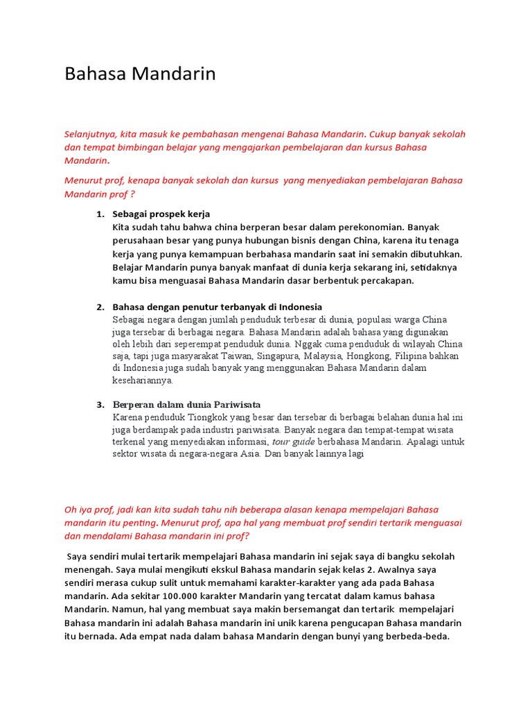 Bahasa Mandarin Pdf