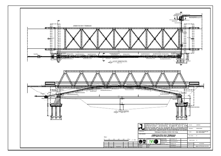Jembatan Pipa Tampak Samping - 1 | PDF
