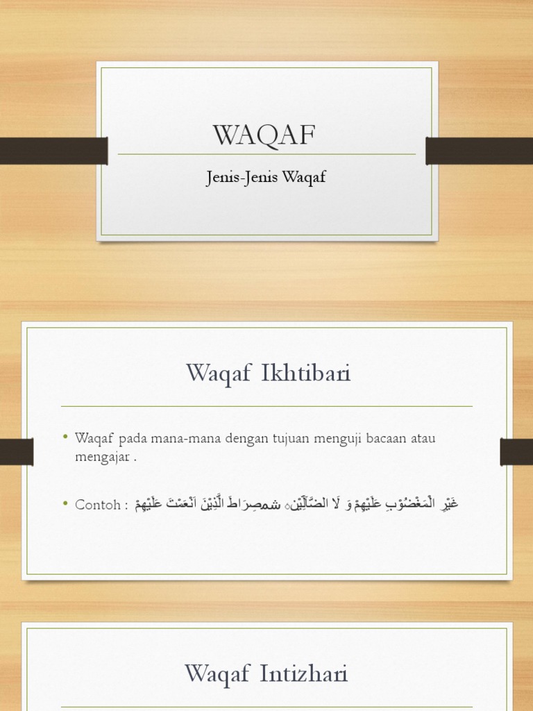 Jenis-Jenis Waqaf | PDF