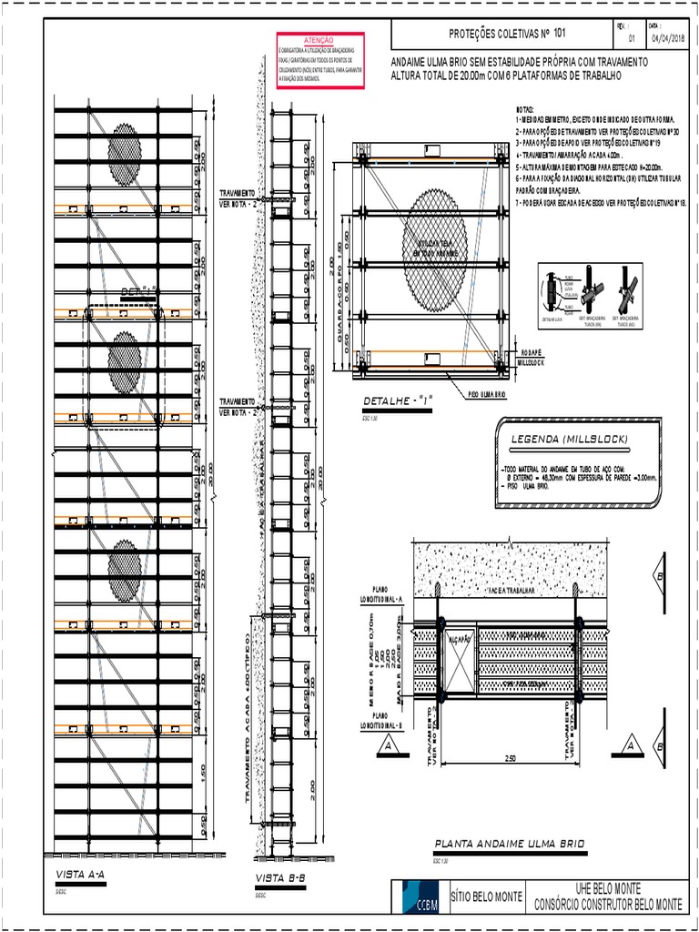 Proteções Coletivas #101 Andaime Ulma Brio Sem Estabilidade Própria Com ...