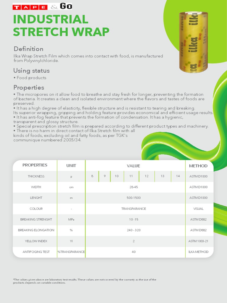 Food-Grade Stretch Wrap Properties | PDF
