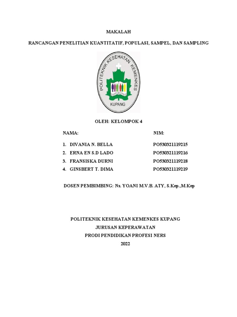 MAKALAH Riset Kelompok 4 | PDF