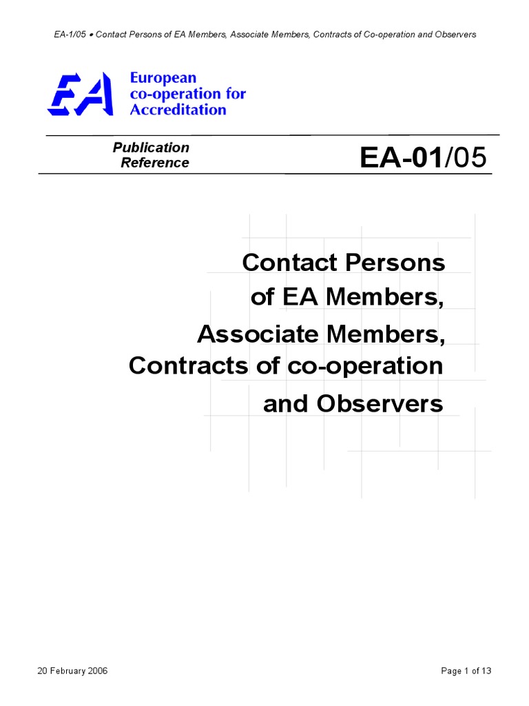 EA 1 05 Contatos Membros EA | PDF