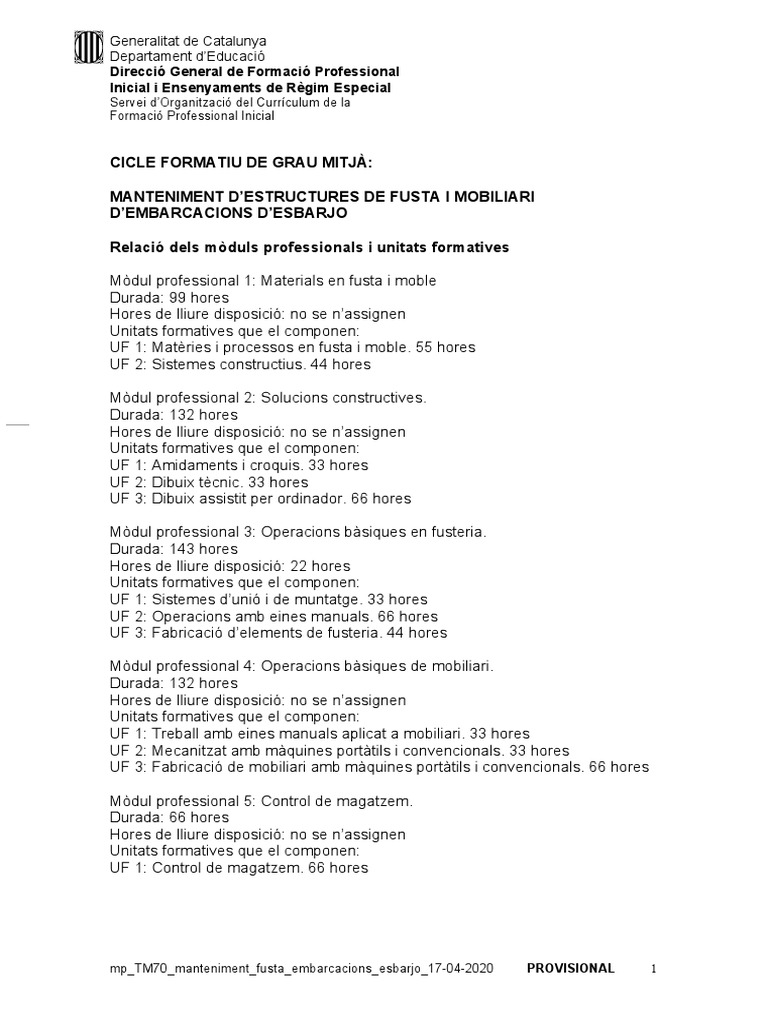 Curriculum CICLE MEF | PDF