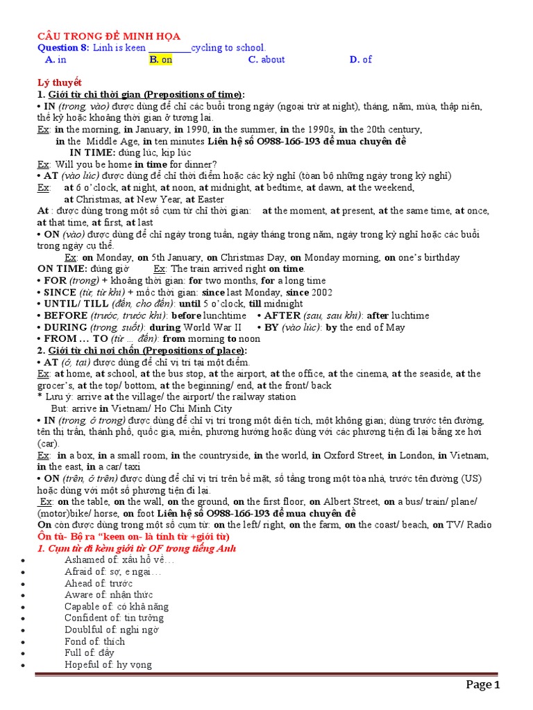 De On Tieng Anh Theo Ma Tran Bo | PDF