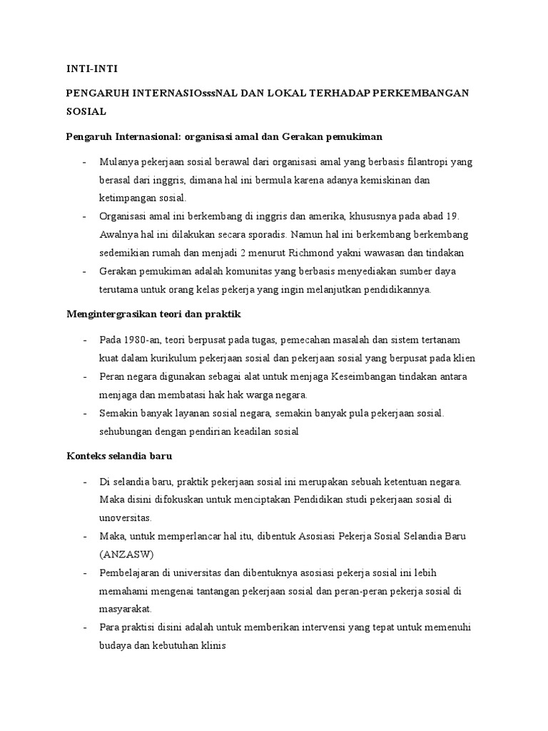 INTI Buku 1TEORI ILMU KESEJAHTERAAN SOSIAL | PDF