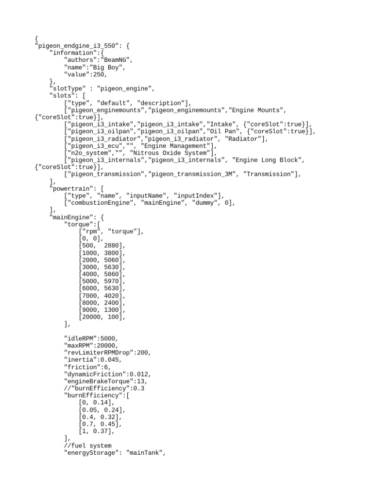 Pigeon Engine I3 660.jbeam | Download Free PDF | Vehicle Parts ...