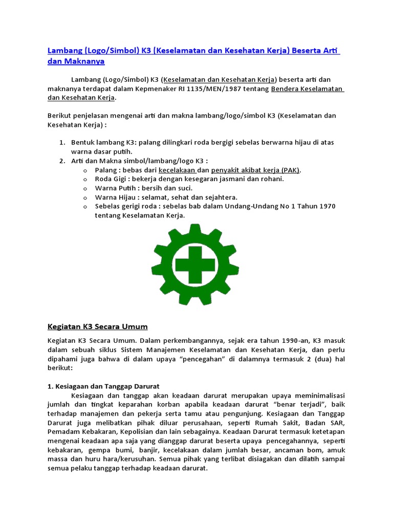 Simbol Logo K3 | PDF