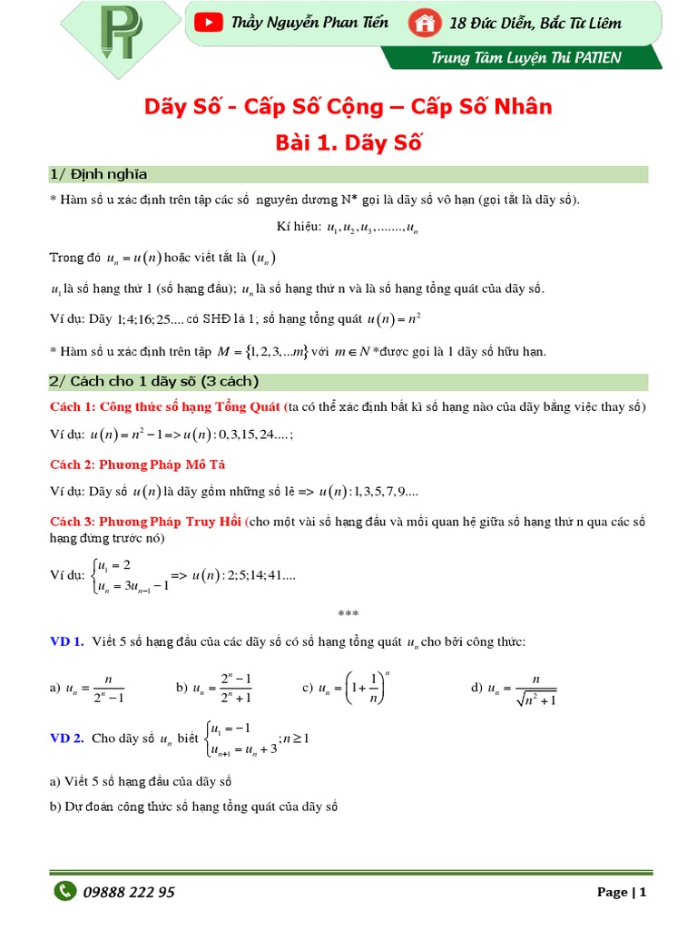 1. Dãy Số | PDF