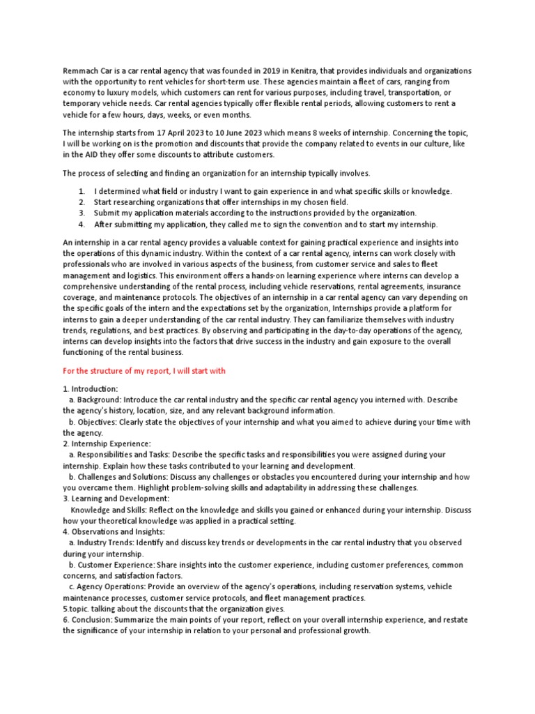 Introduction of Report | Download Free PDF | Internship | Job Hunting