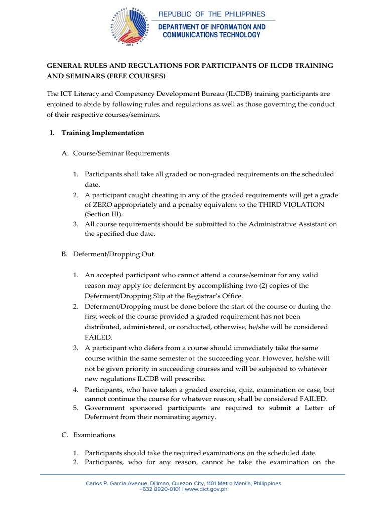 ILCDB Training Guidelines 2023 - FREE | PDF