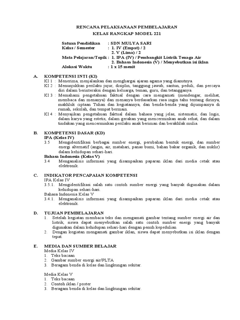 RPP PKR 4 N 5 Revised 221 | PDF