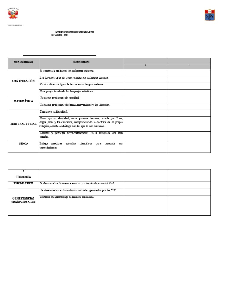 Informe de Progreso Inicial2023 | PDF