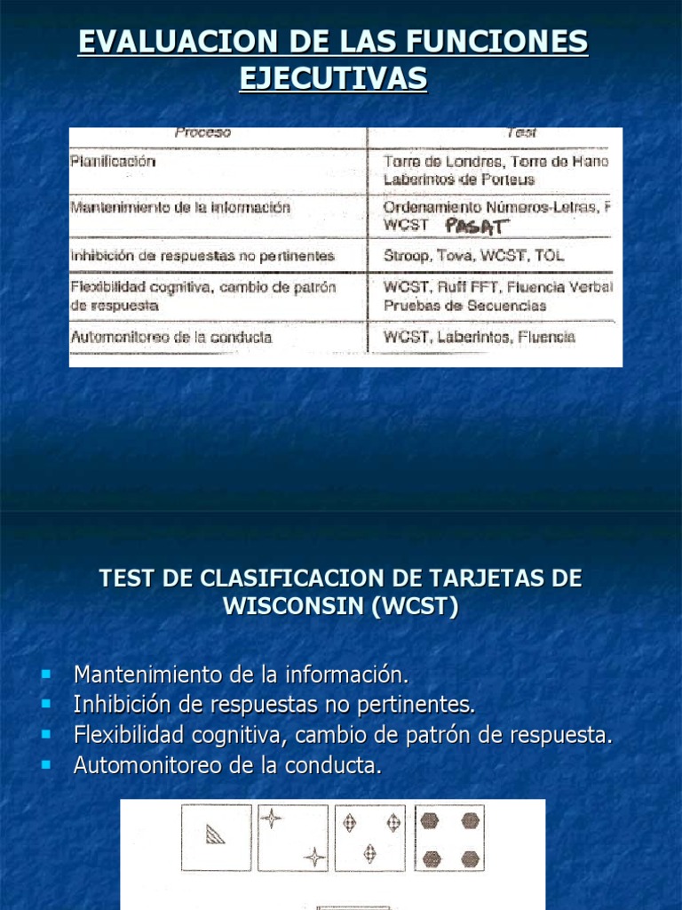 Evaluacion de Las Funciones Ejecutivas | PDF