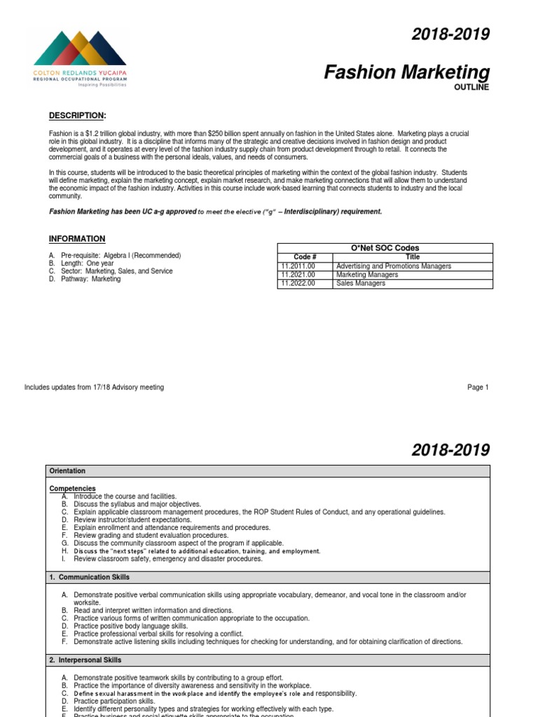 Fashion Marketing | PDF