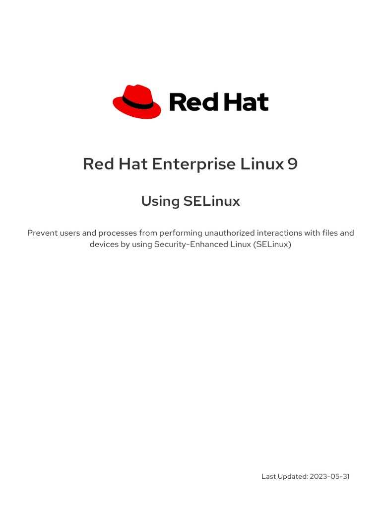 Red Hat Enterprise Linux 9 Using Selinux en Us | PDF | World Wide Web ...