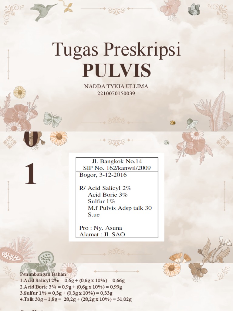 Resep Pulvis Dan Penimbangannya | PDF