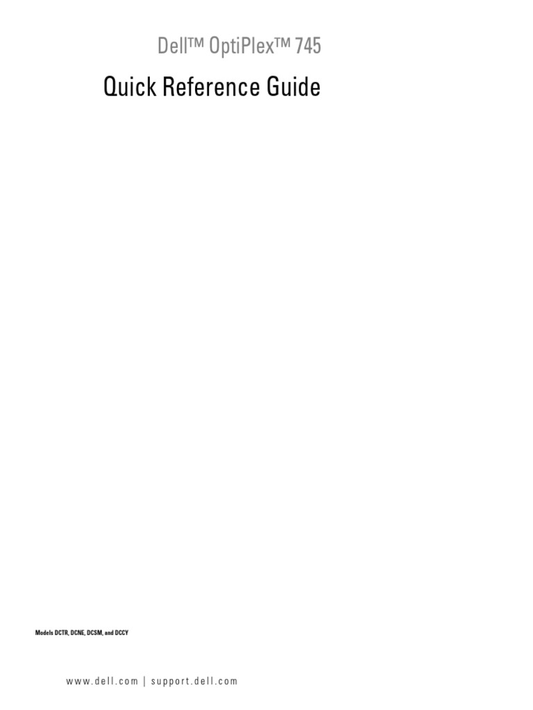 Optiplex 745 | PDF | Computer Network | Usb