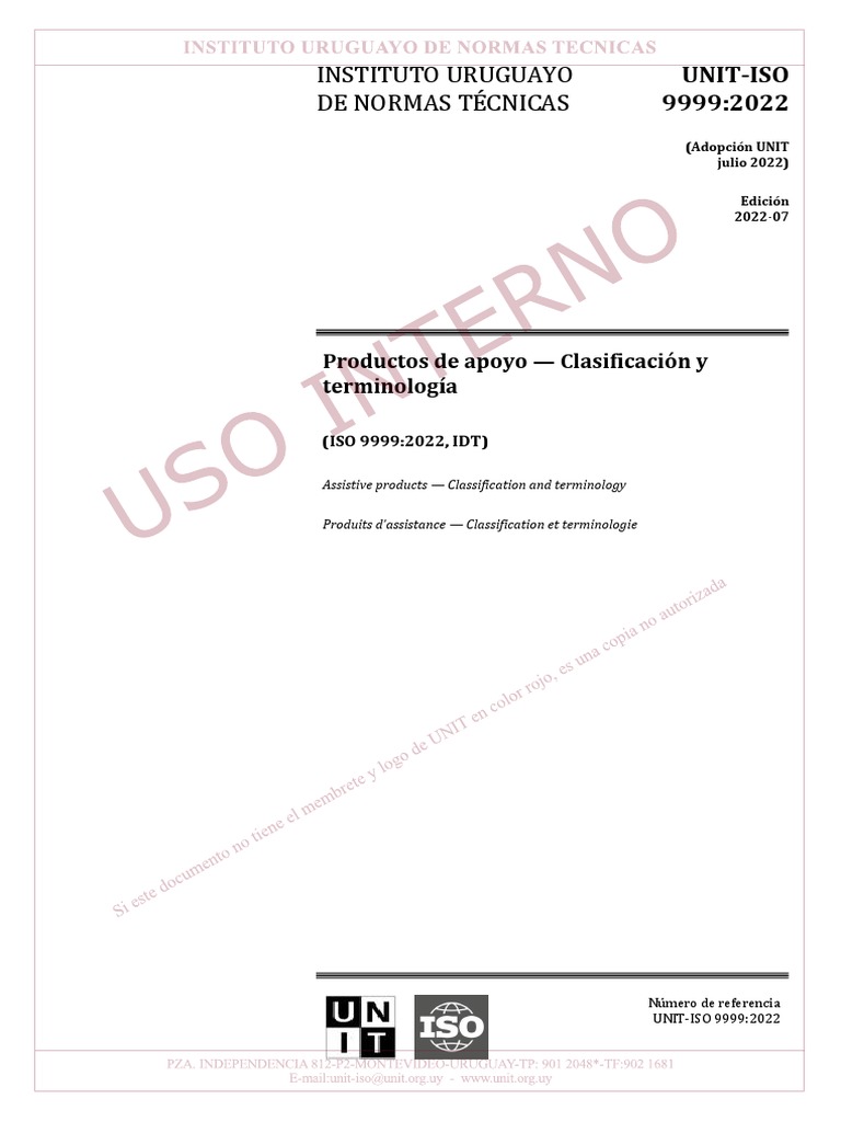 Unit-Iso 9999 2022 | PDF | Organización internacional para la ...