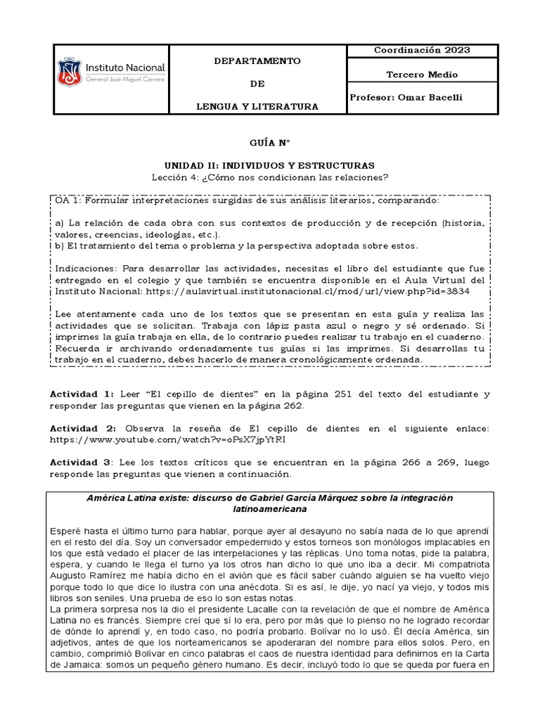 Guía 2 Cuarto | PDF