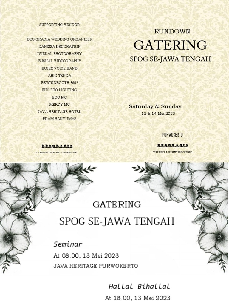 Rundown Gathering SPOG Jawa Tengah | PDF
